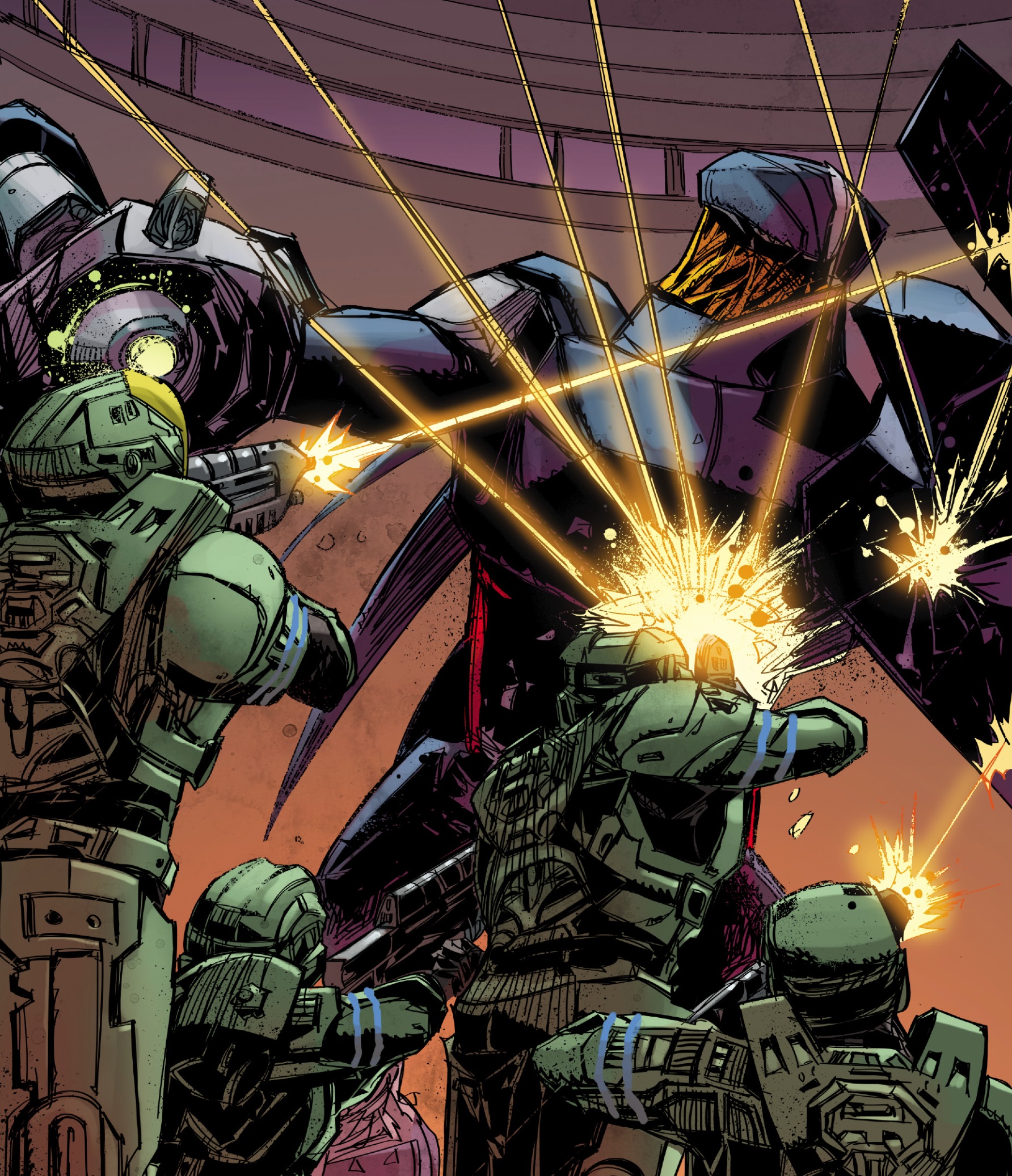 File:HFoR - Blue Team vs Hunter.jpg - Halopedia, the Halo wiki