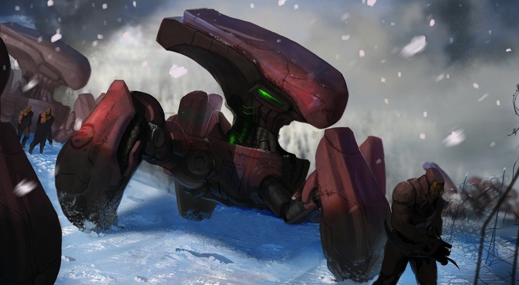 I made a fan concept of the Locust as a heavy vehicle for an FPS Halo ...